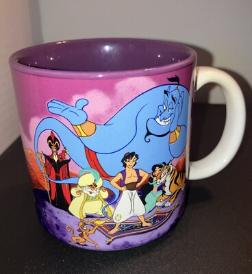 Walt Disney Company Cast of Aladdin Characters Genie Jasmine Coffee Mug ...