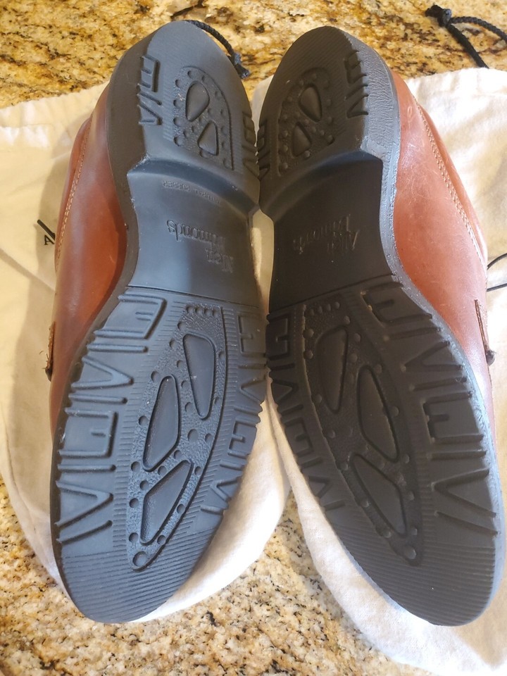 Allen Edmonds Wilbert Brown Leather Lace Up Loafer Career Oxford Dress ...