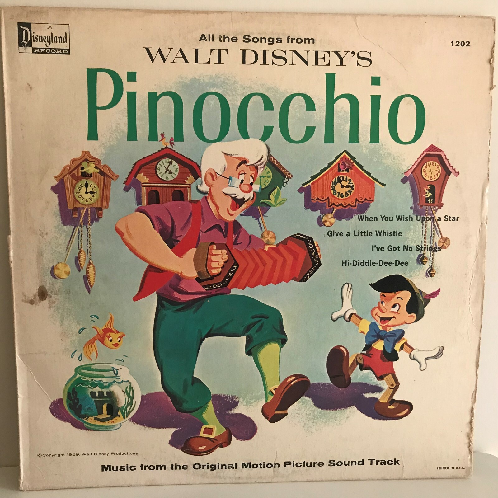 WALT DISNEY LP PINOCCHIO | eBay