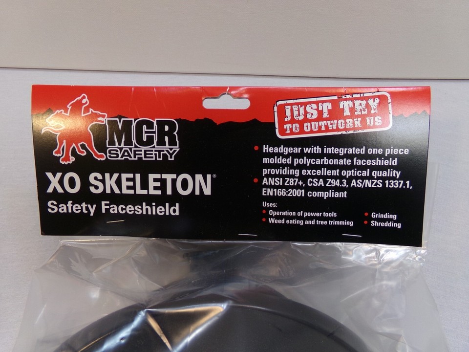 MCR Safety XO Skeleton Headgear 1 Piece Molded Face Shield - Large ...