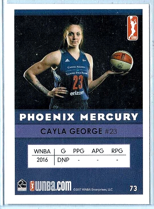 Cayla George 2017 Rittenhouse WNBA 3rd Year Card #73 🏀 #/500 Sets Made ...