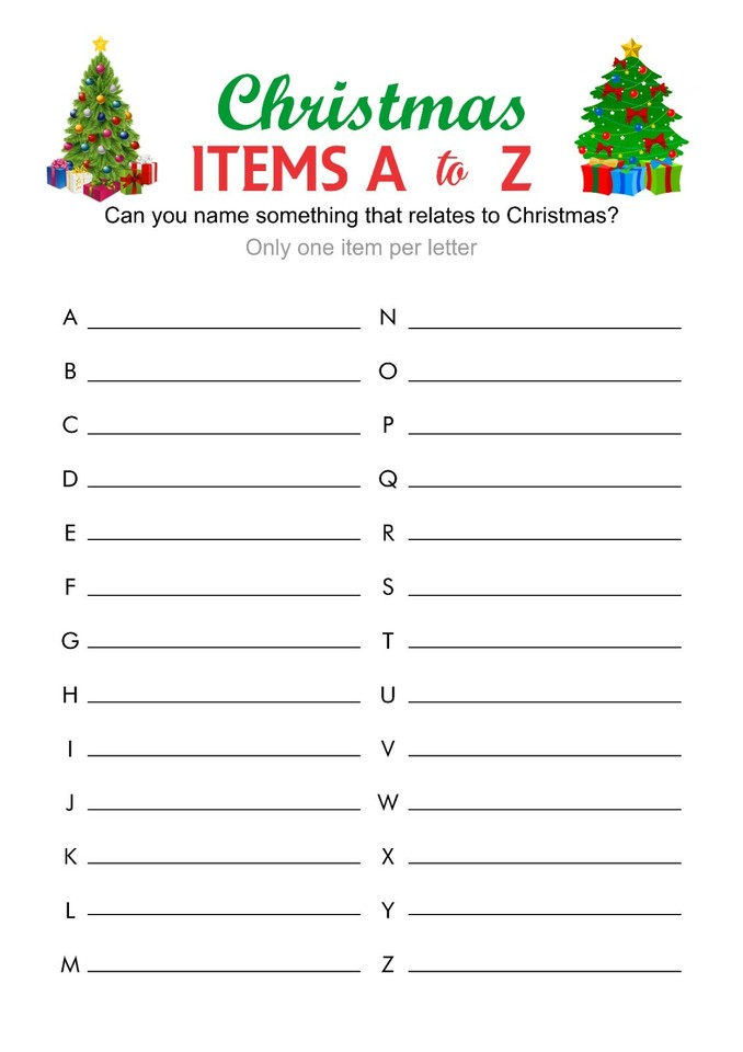 10 x Christmas Word Scramble Games +Answer Sheet. Family Christmas Eve ...