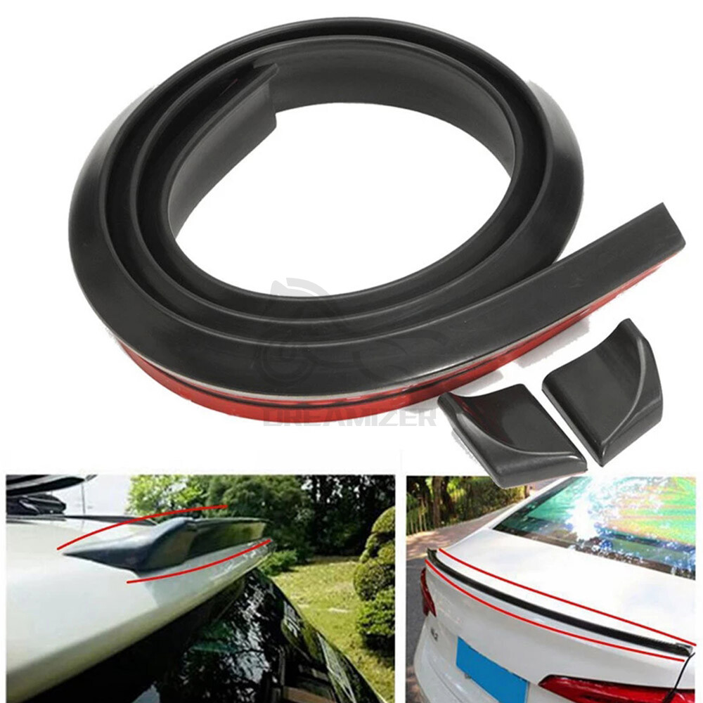 Universal 1.5M Black Soft Car Rear Roof Trunk Spoiler Rear Wing Lip ...