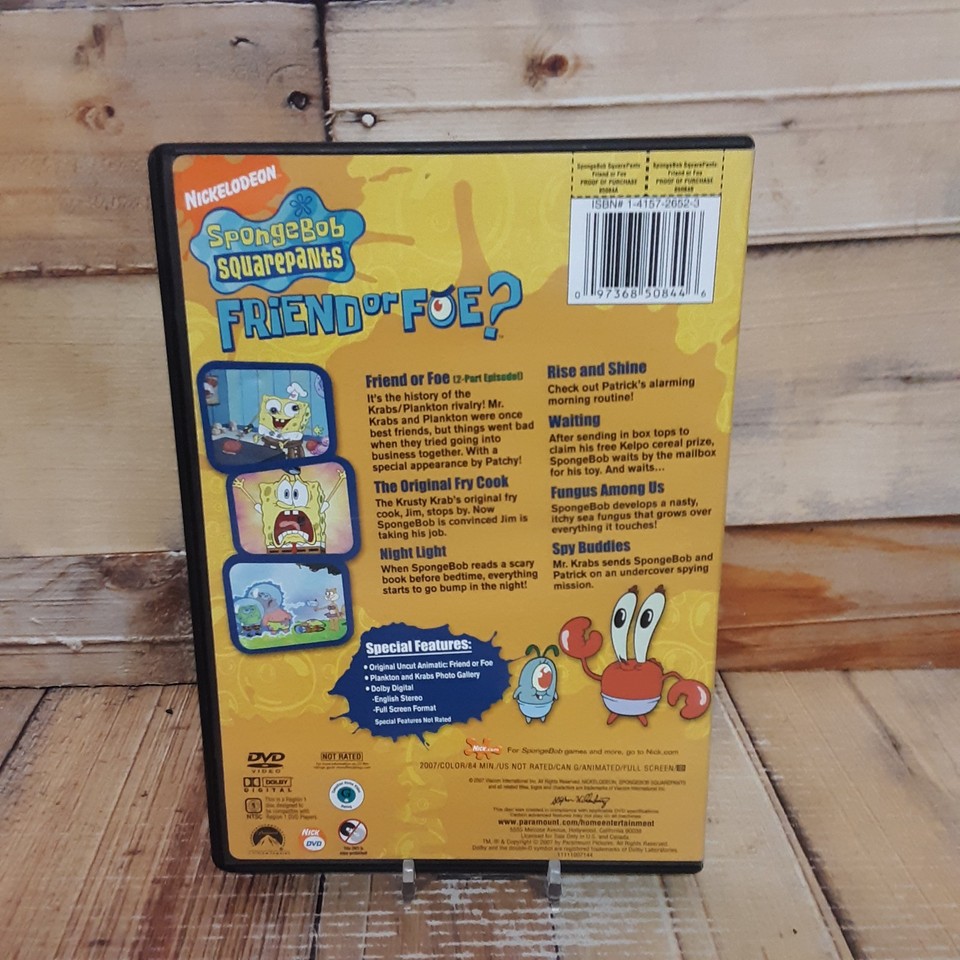 SpongeBob SquarePants Friend Or Foe DVD Used Nickelodeon Cartoon ...