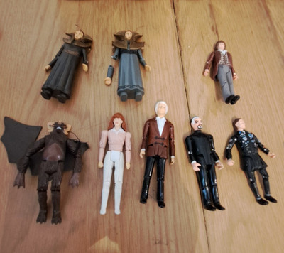 Dr Who Figures, 3rd &4th doctor, master 2 time lords Ace Melanie Tetrap ...