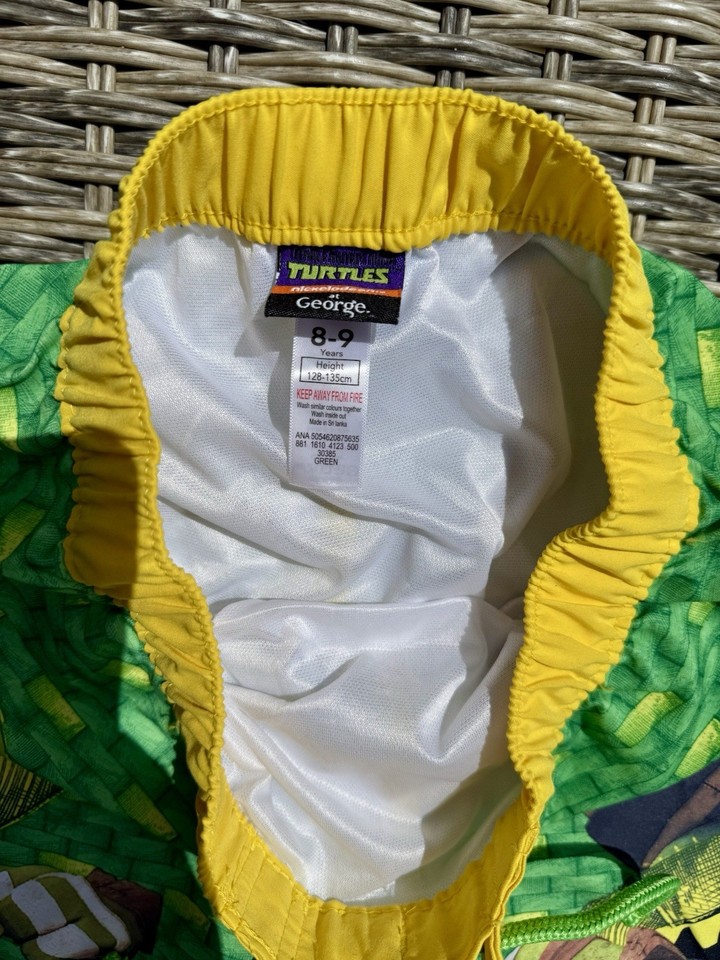 George Boys Teenage Mutant Ninja Turtle Swim Board Shorts Age 8-9 | eBay UK