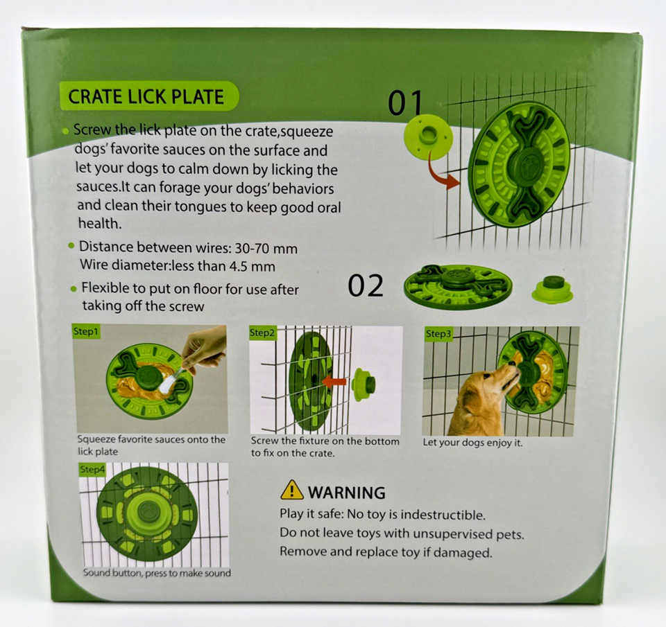 Crate Lick Plate For Dogs Slow Feeder Usable On Floor coldogpel New In ...