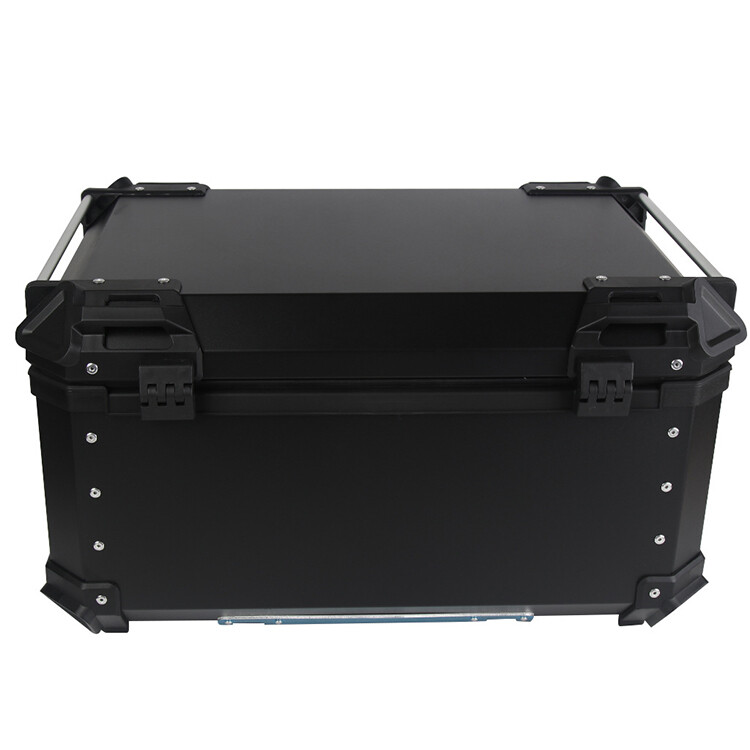 100L Motorcycle Top Box with 3D Backrest Pad Black Al Alloy Tail ...