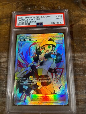 POKEMON 2019 SM Cosmic Eclipse Full Art ROLLER SKATER #235 PSA 9 Mint ...