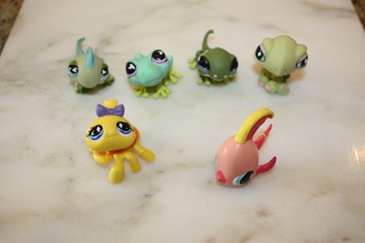 Littlest Pet Shop LOT 6 Ocean/Reptile Gecko Turtle Fish Spider Gecko ...