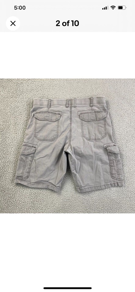 Lee Extreme Motion Cargo Shorts Mens 36 (meas 36x11) Gray Pockets | eBay
