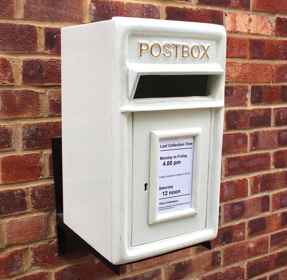 Royal Mail Postbox Cast Iron Letter Box Pillar Option on Stand/Wall ...