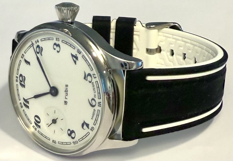 Vintage 44mm White Dial | Custom MARRIAGE Mechanical Watch |Black ...