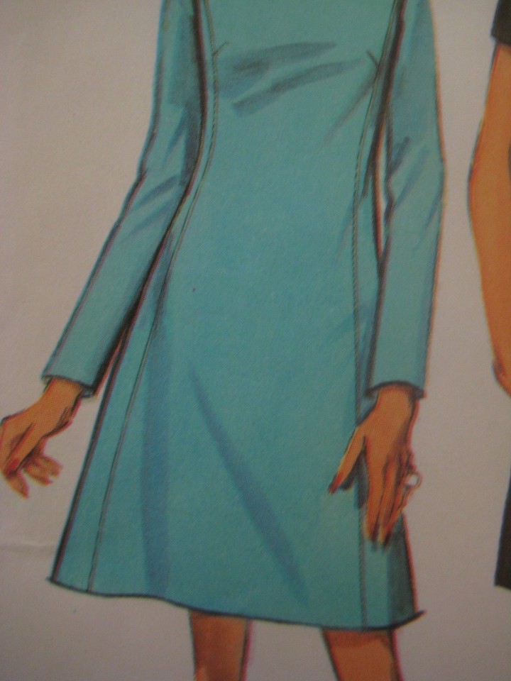 Vintage 60s Simplicity 8461 FRONT YOKE DRESS STANDUP COLLAR Sewing ...