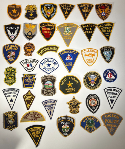 Lot Of 38 Vintage Auxiliary Police Reserve Patches Civil Defense ...