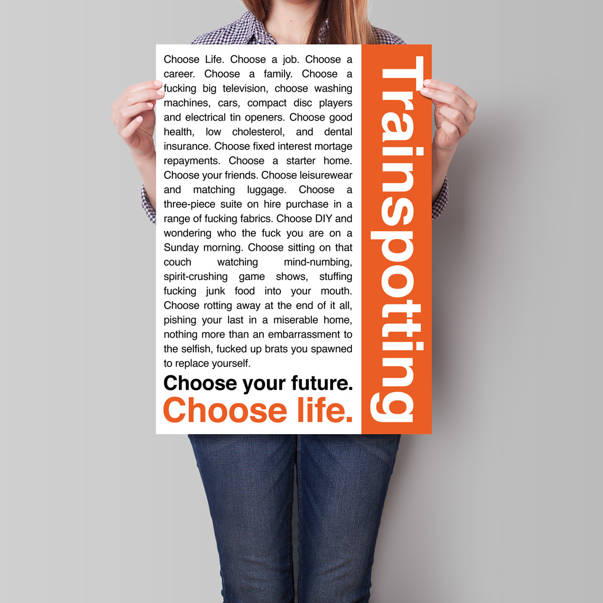 Trainspotting Choose Life Wallpaper (LAMINATED) TRAINSPOTTING MOVIE