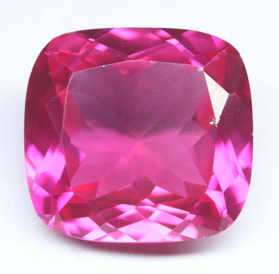 Flawless 54.55 Ct Natural Mogok Pink Ruby Cushion Cut Certified Loose ...