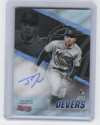 2021 Bowman's Best Jose Devers Rookie Refractor Auto Marlins | eBay