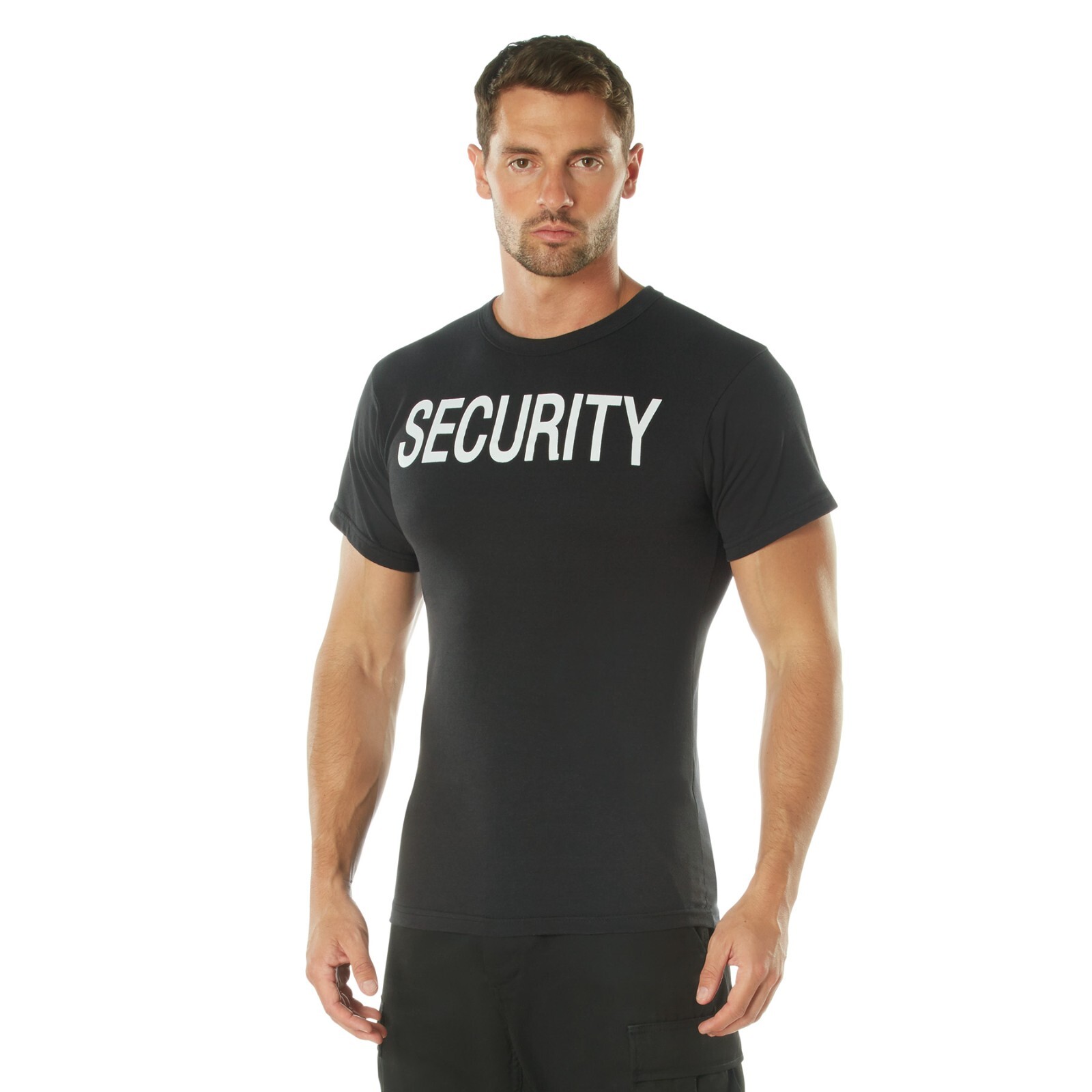 Security T-Shirt Tees Event Bouncer Staff Double Sided Black Tee Shirts ...