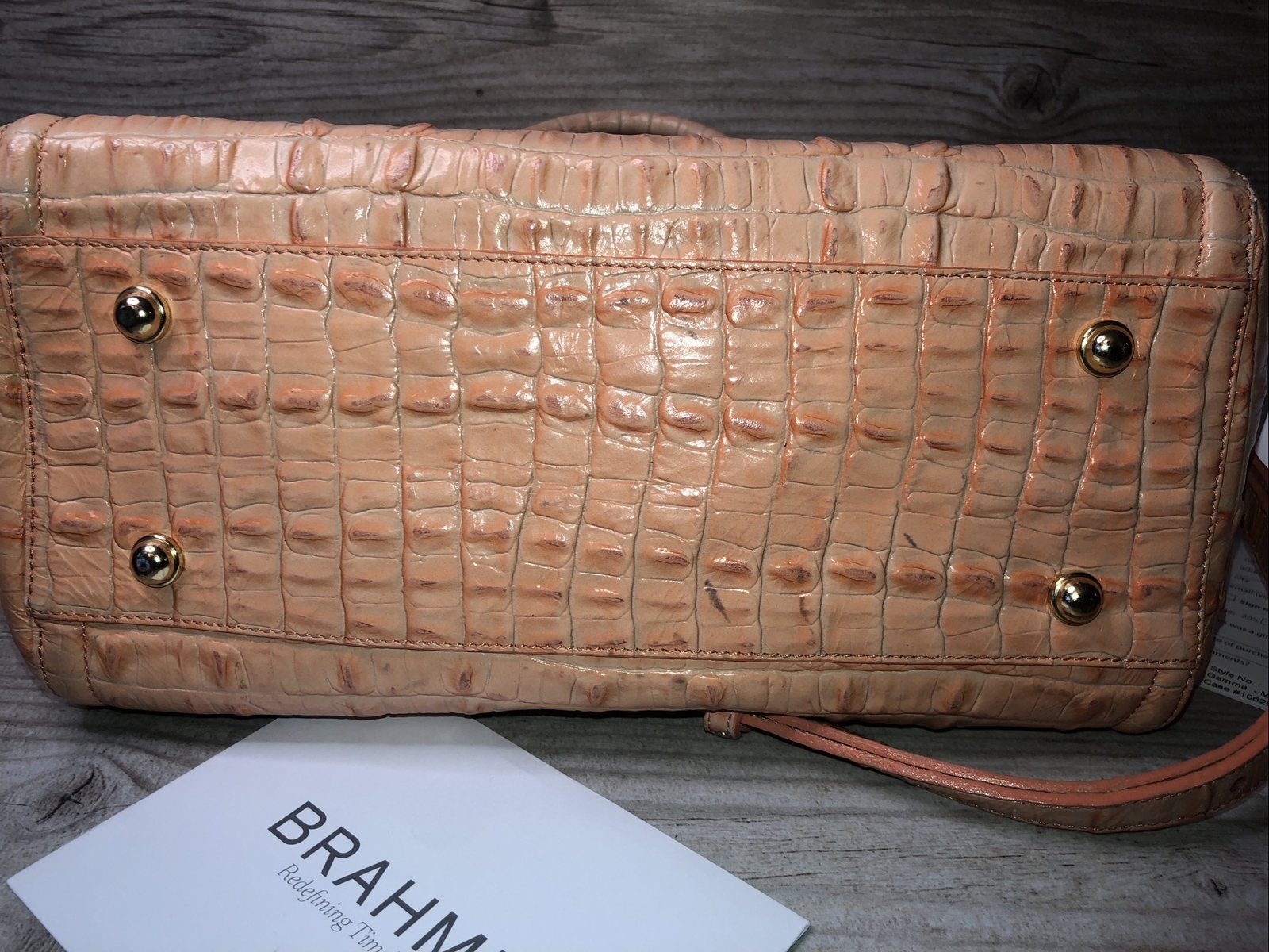 Brahmin Gemma Mai Tai La Scala Handbag With Registration | eBay