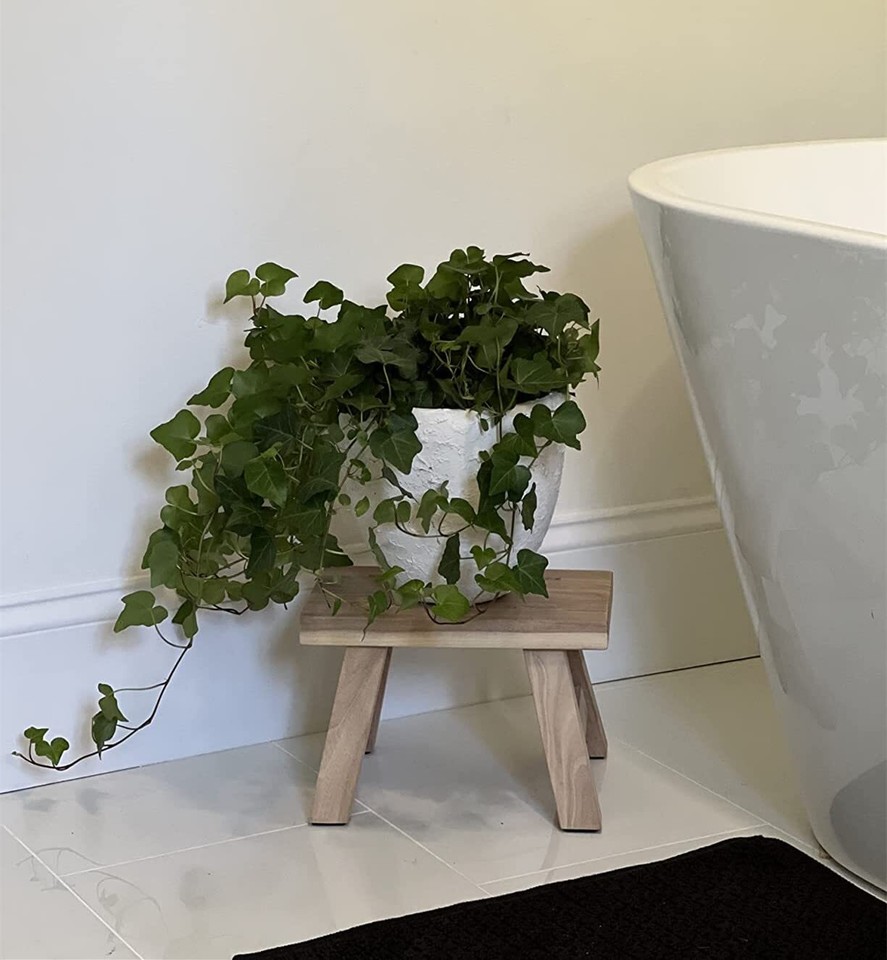 Unfinished Step Stool Footstool Wooden 11 Inch For Kids Adults Plant ...