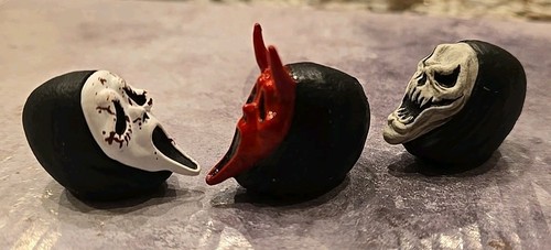 NECA Scream Ghostface Mask Head Lot Of 3: Custom Cast Devil & Skeleton ...