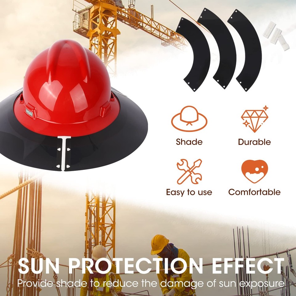 Hard Hat Visor Compatible V-Gard Full Brim PPE Safety Attachment | eBay