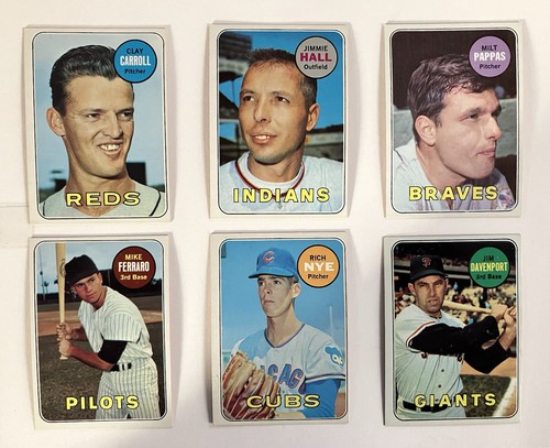 Lot of 12 Different Topps 1969 Baseball Cards Mostly NR MT Or Better Alomar Alou | eBay