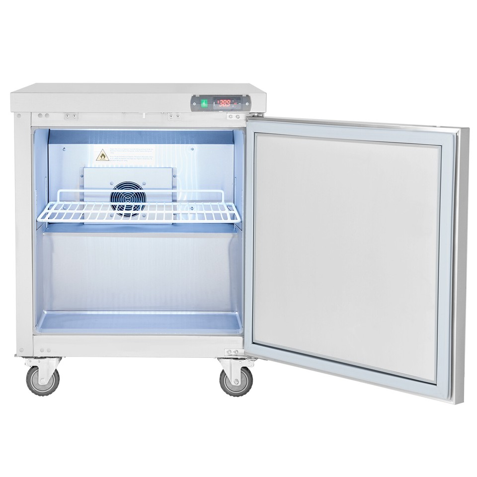 28" Commercial Undercounter Worktop Reach In Freezer Salad Prep Table 7 ...