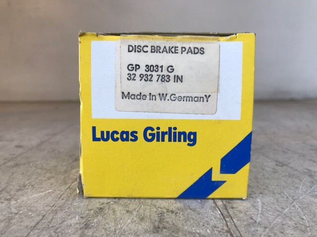 Lucas Girling Rear Disc Brake Pads- GP3031G / FMSI-7234-D340 - For Audi ...