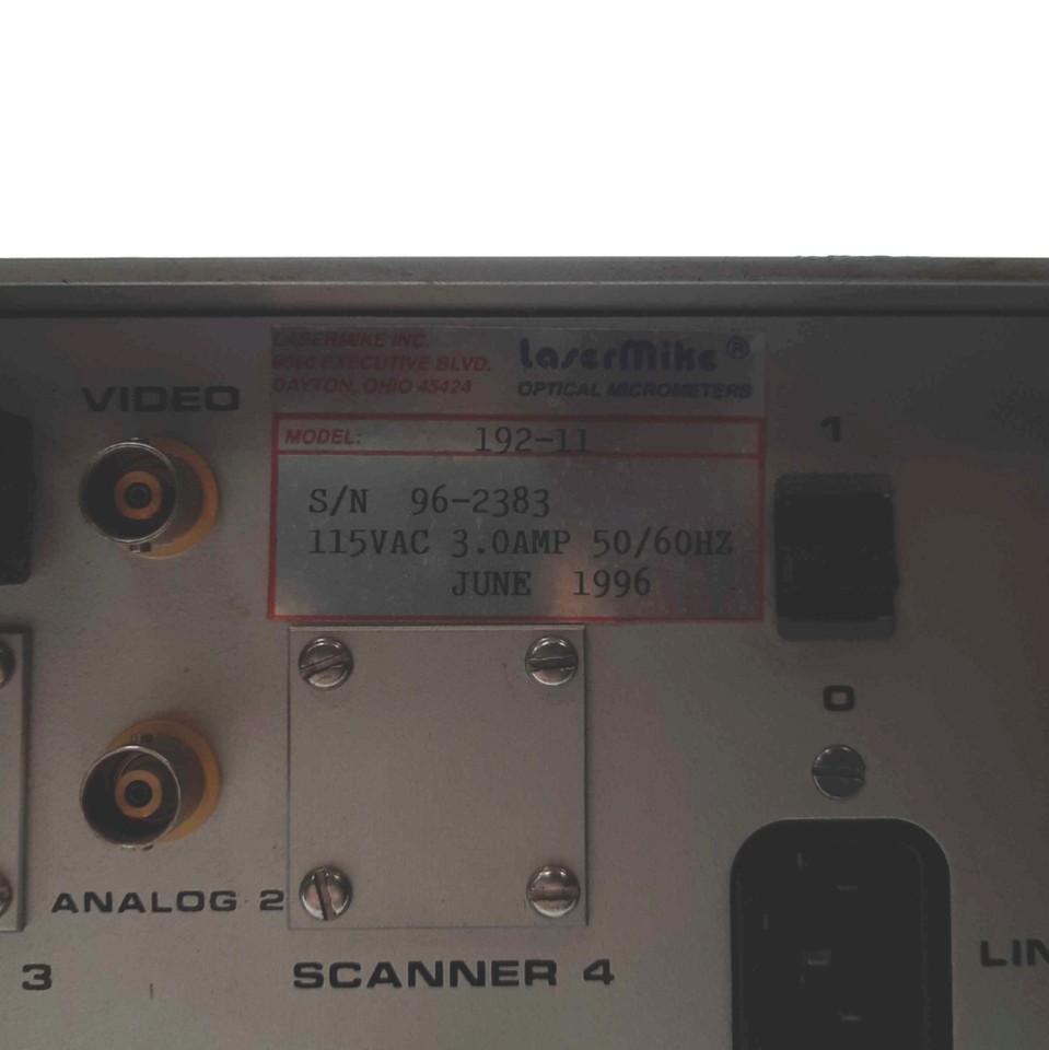 LaserMike 192-11 LASER Gage Controller, 1x Gage, 1x Encoder, 120VAC ...