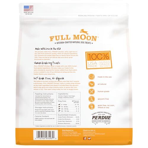 Full Moon Chicken Jerky Healthy All Natural Dog Treats Human Grade Made ...