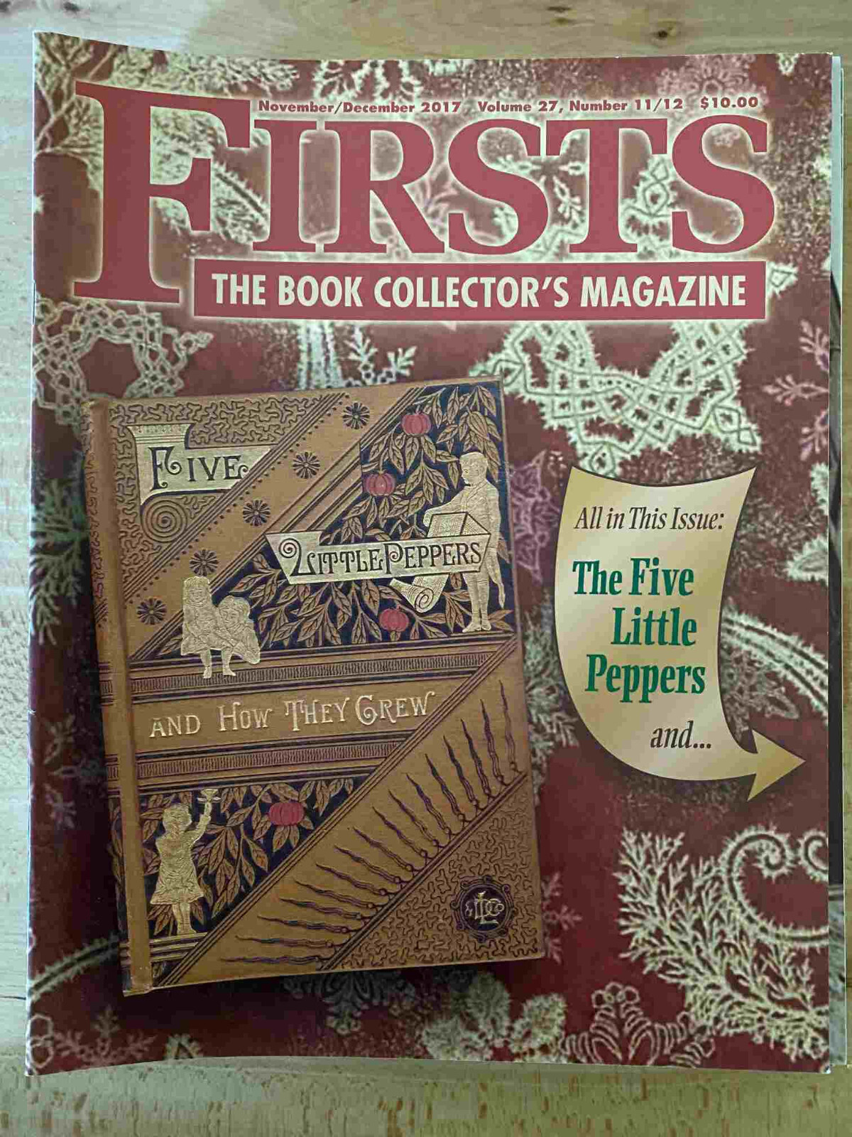 Firsts Book Collector's Magazine November/December 2017 Volume 27 ...