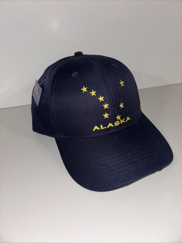Alaska State Flag Hat Baseball Cap Navy Blue Yellow Stars NWT | eBay