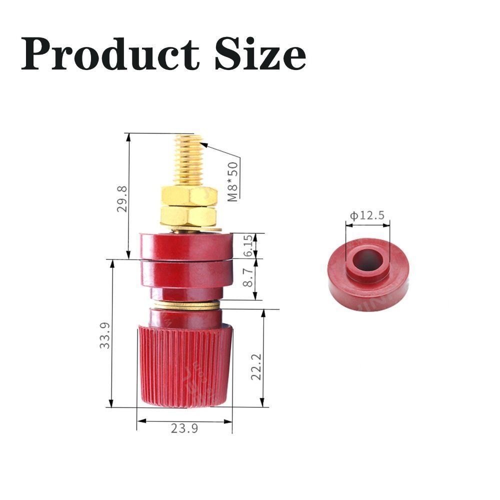 4Pcs Red Battery Box M8 Terminal Box Panel Battery Terminal Connector ...