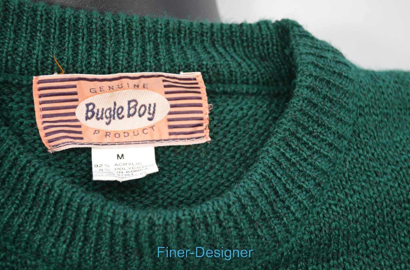 Bugle Boy Vintage coat of arms crewneck SWEATER pullover knit jumper ...