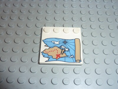 LEGO Tile, Modified 4 x 4 with Studs on Edge with Ocean Pirate 6179px6 ...