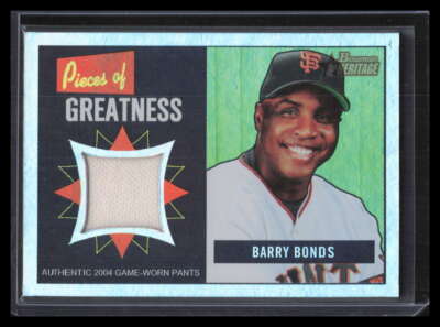 2005 Bowman Heritage Pieces Greatness Rainbow Barry Bonds Uniform ...