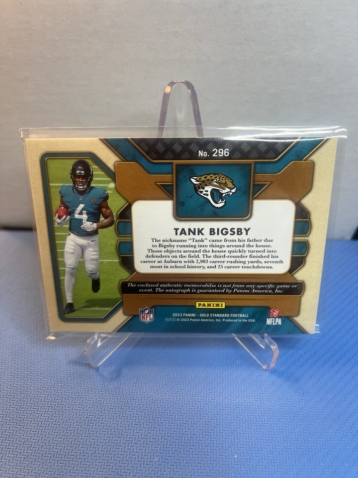 TANK BIGSBY ROOKIE TRIPLE PATCH AUTO RC RPA #/149 2023 GOLD STANDARD ...