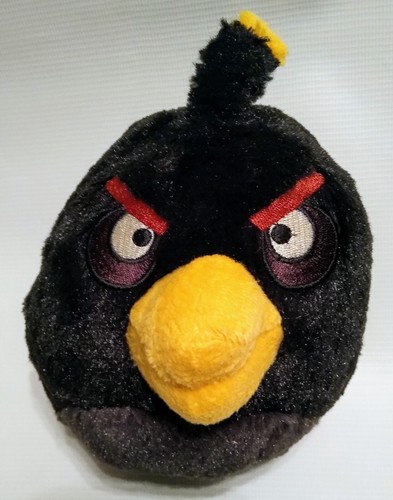 Angry Birds Black Bird Bomb 6" Plush Commonwealth Stuffed Toy 2010 No ...