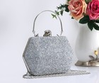 Women Glitter Diamante Clasp Clutch Purse Bag/Prom Wedding Evening ...