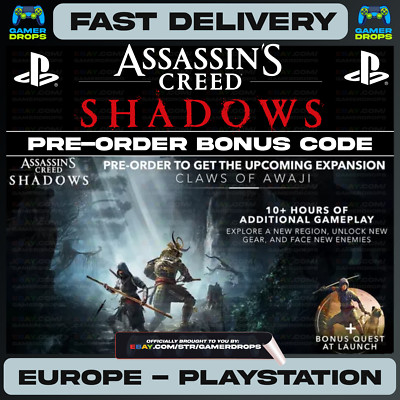 Assassins Creed Shadows PRE ORDER BONUS - EUROPE - PLAYSTATION - BONUS ...
