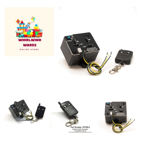 RF Remote Control Reverse Polarity 12VDC Motor Control with Auxiliary ...