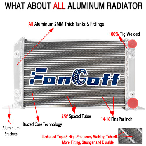 TSM 3 Rows Aluminum Radiator For VW Scirocco/Pro Stock Style Drag ...