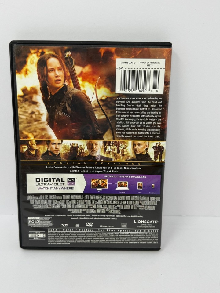 The Hunger Games: Mockingjay - Part 1 (DVD + Digital Copy) DVD Rated PG ...