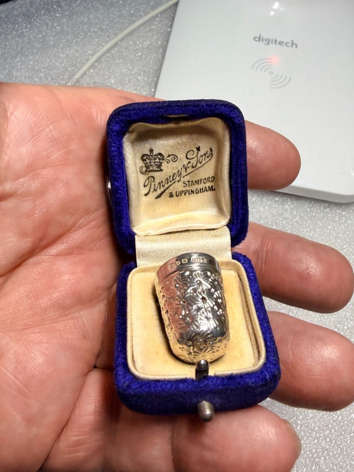 Victorian Sterling Silver Cased Thimble - TEM - Birmingham - 1898 | eBay UK