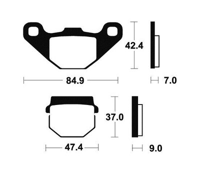 12185 - Bio-Roller-Bremsbeläge ME44 kompatibel mit PIAGGIO NRG 50 DD ...