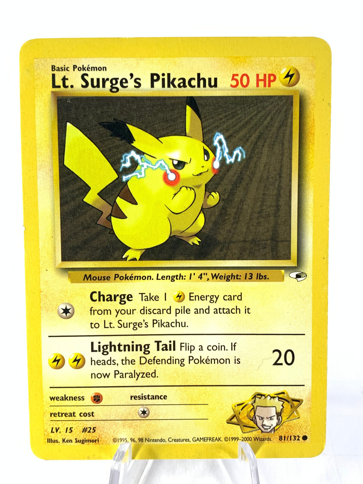 Lt. Surge's Pikachu 81/132 - Gym Heroes - Common - Pokemon - LP | eBay