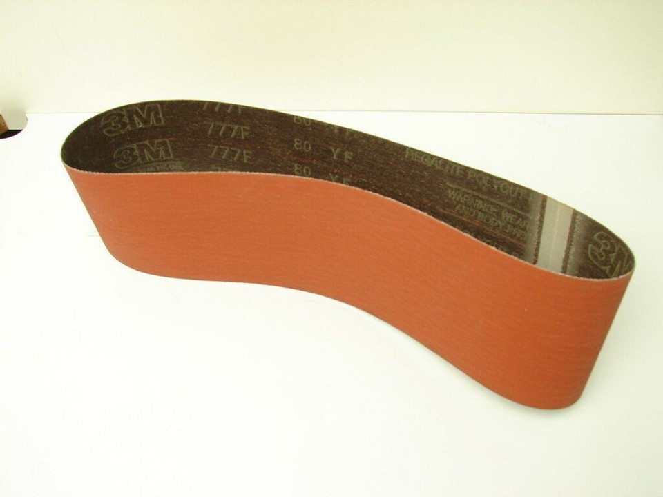 3M 777F 80YF Regalite Polycut Resin Bond Cloth Belt Sander Grade 4" x ...