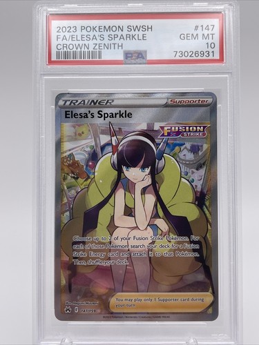PSA 10 Gem Mint 2023 Pokemon Crown Zenith Elesa's Sparkle Full Art #147/159 | eBay